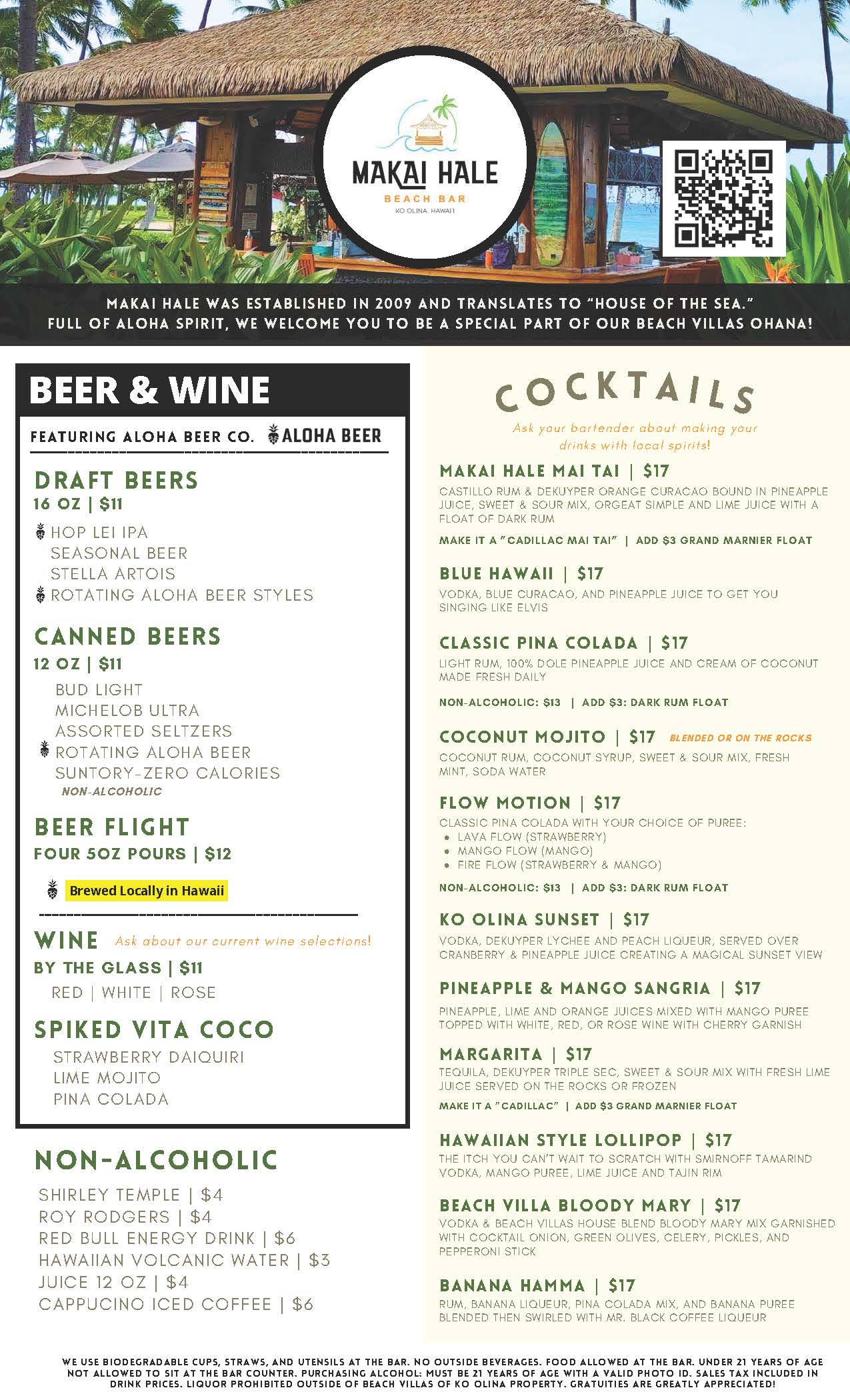 Makai Hale Beach Bar | AOAO Beach Villas at Ko Olina