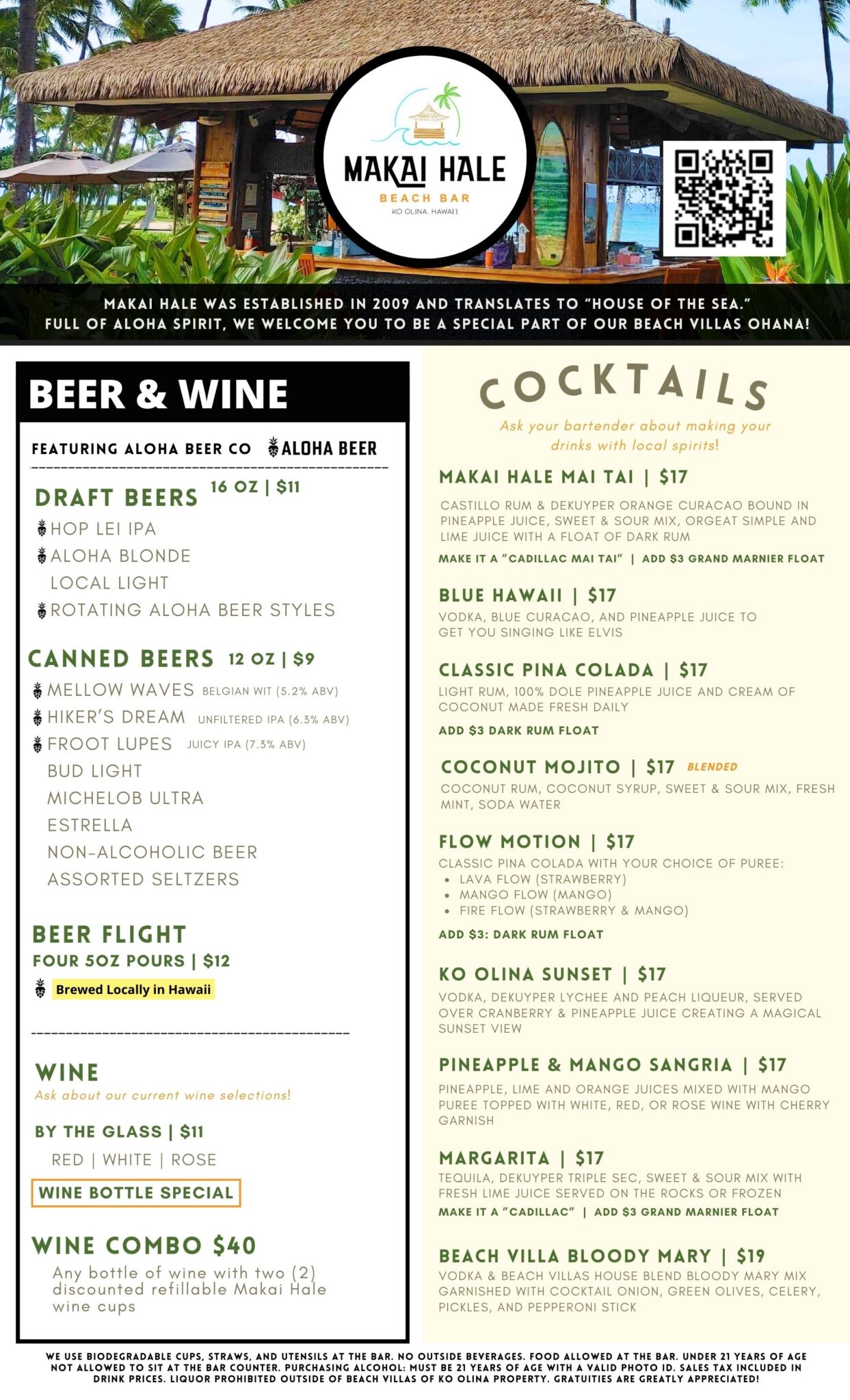 Makai Hale Beach Bar | AOAO Beach Villas at Ko Olina